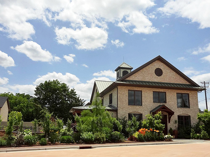 The garden's main building combines rustic charm with architectural elegance&mdash;like a country estate that got a sophisticated makeover.