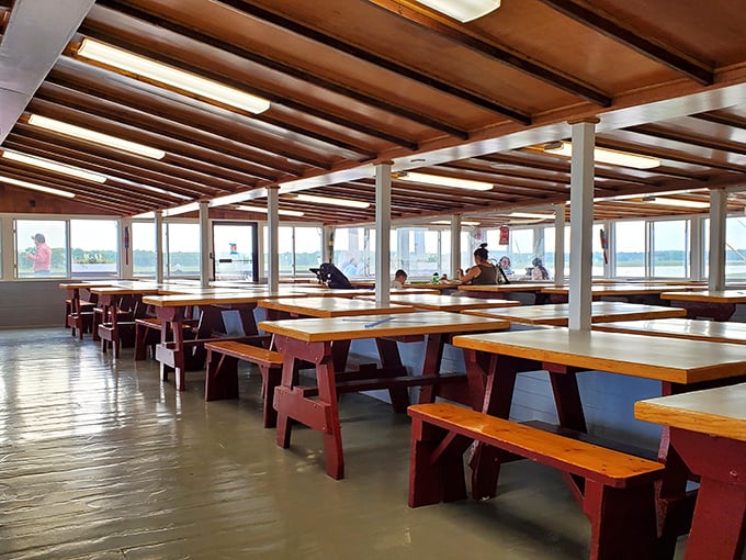 The dining room at low tide&mdash;a rare moment of calm before the inevitable wave of hungry patrons crashes in for dinner service.