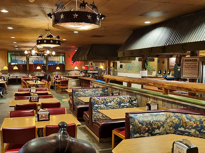 The dining room where carnivorous dreams come true. Those Texas stars aren't just decoration &ndash; they're awards this place earned in barbecue heaven.