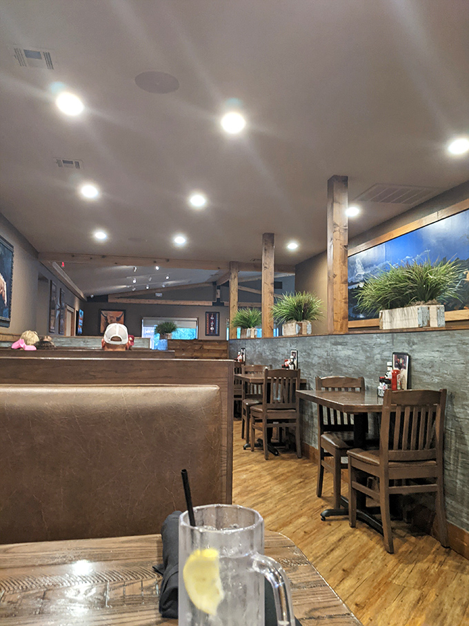 Wooden booths, warm lighting, and the promise of privacy&mdash;the dining room at Callahan's knows what matters. Conversation flows as easily as the sweet tea.