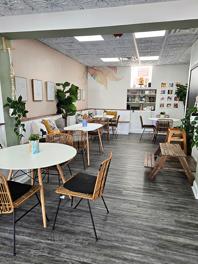 The caf&eacute;'s interior strikes that perfect balance between "Instagram-worthy" and "place where you can actually relax without feeling judged."