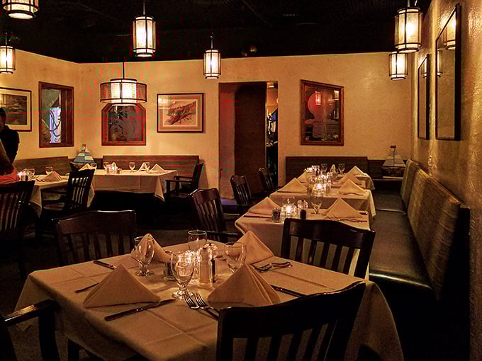 Every corner tells a story in this underground oasis, where nautical touches and warm woods make you forget you're in cactus country.