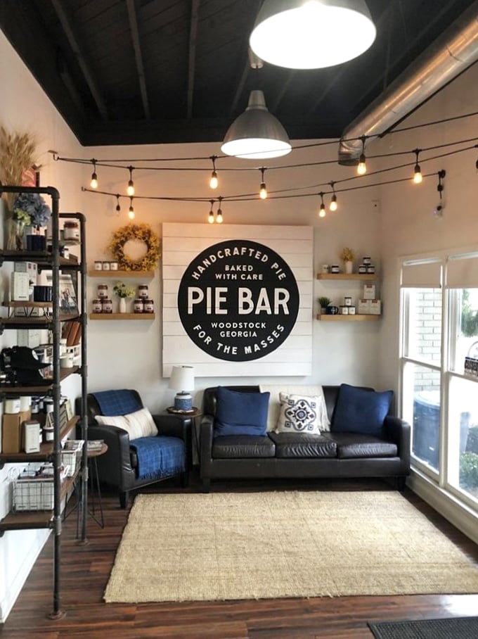 The bright, modern interior says "we're serious about pie" without saying a word. Those polished wood floors have witnessed countless pie epiphanies.