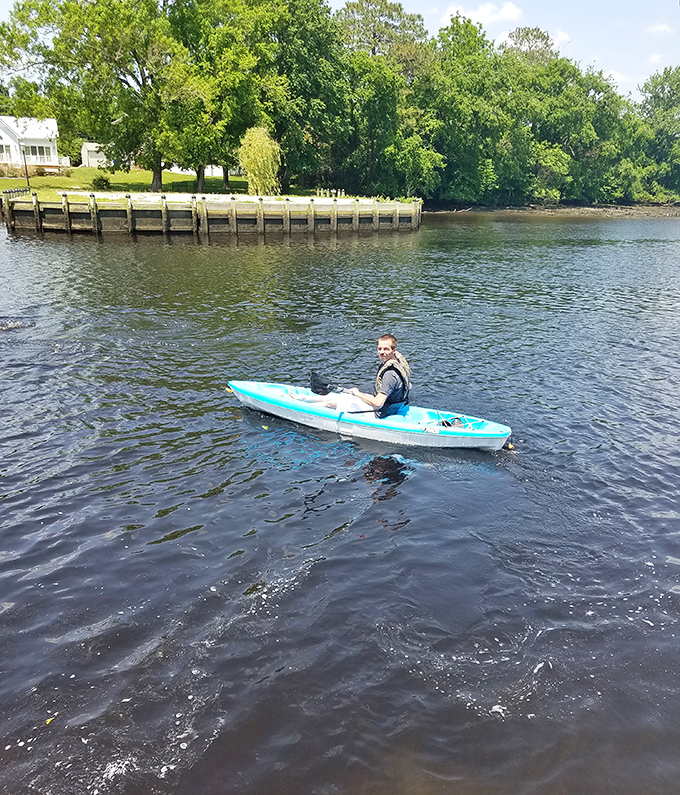 Kayaking the calm waters of the Indian River offers a duck's-eye view of Millsboro's natural beauty. Serenity now, indeed!