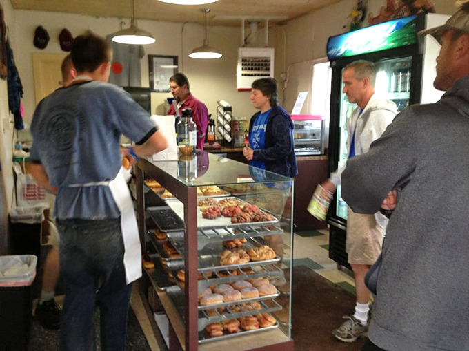 The morning pilgrimage spot where locals and tourists alike converge. Some people climb mountains in Estes Park; others wisely climb the steps to Donut Haus.