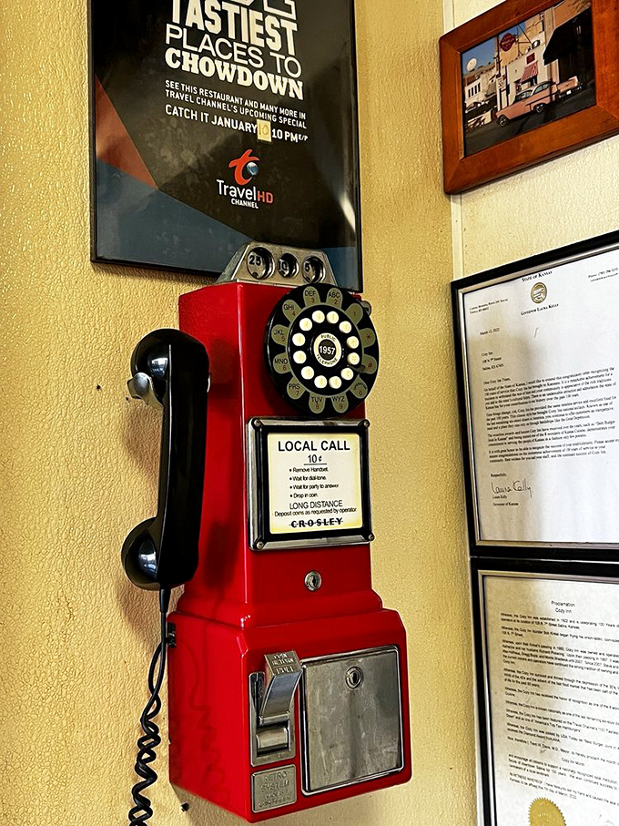 That vintage payphone isn't just decoration&mdash;it's a portal to an era when a burger cost a nickel and "apps" meant appetizers.