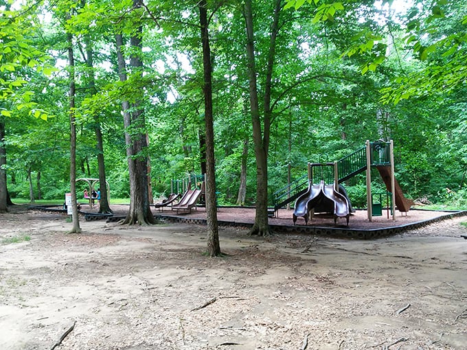 Even history buffs need recess sometimes&mdash;this woodland playground offers the perfect energy release for kids between battlefield tours.