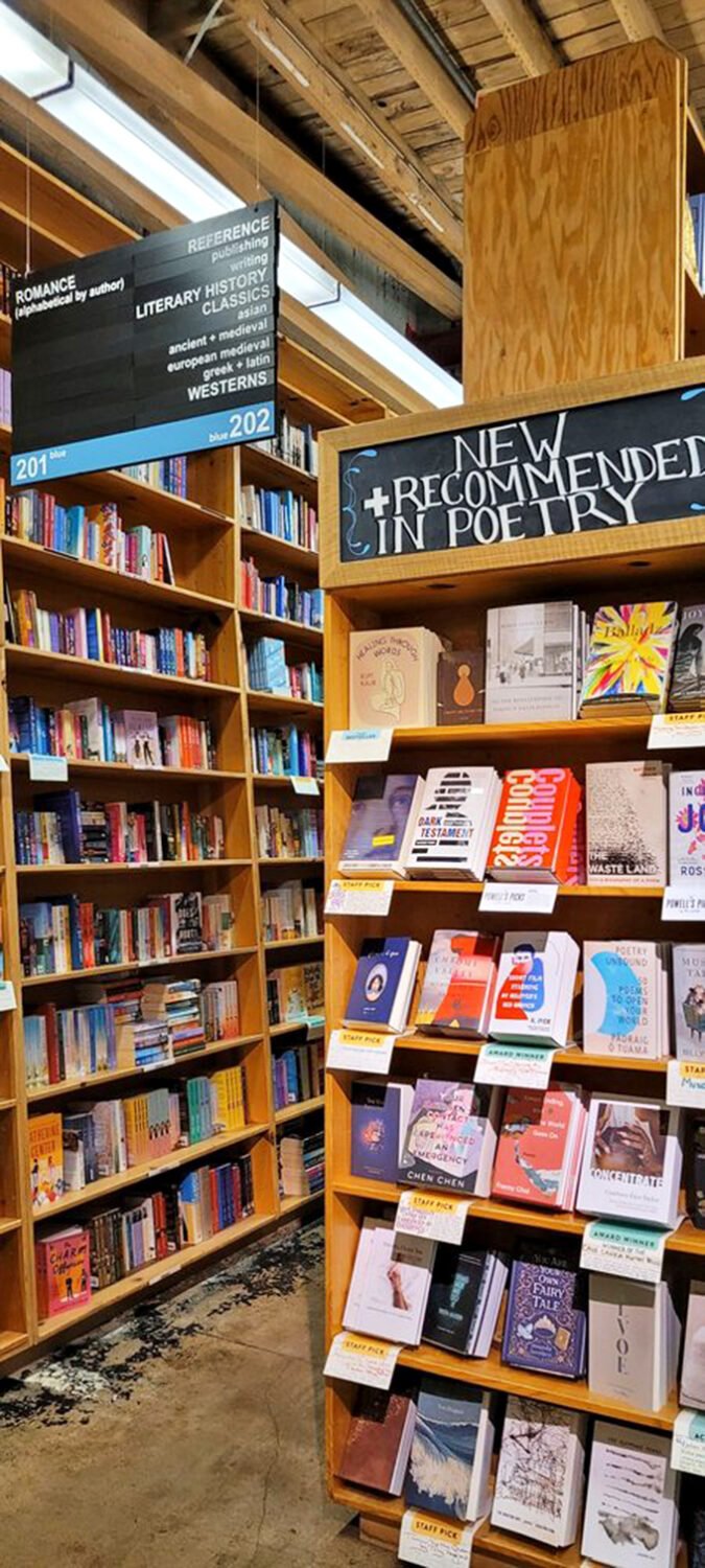 Poetry and literary fiction sections invite lingering, where staff recommendations act as trail markers through forests of words and worlds.