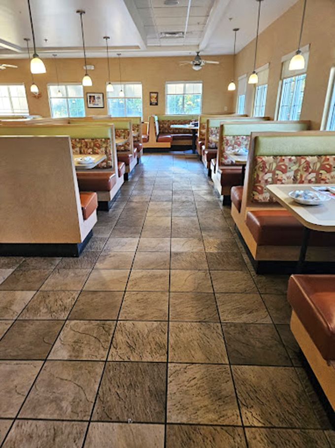 The empty booths stand ready, like actors waiting for their cue. Soon they'll host family reunions, first dates, and countless coffee refills.