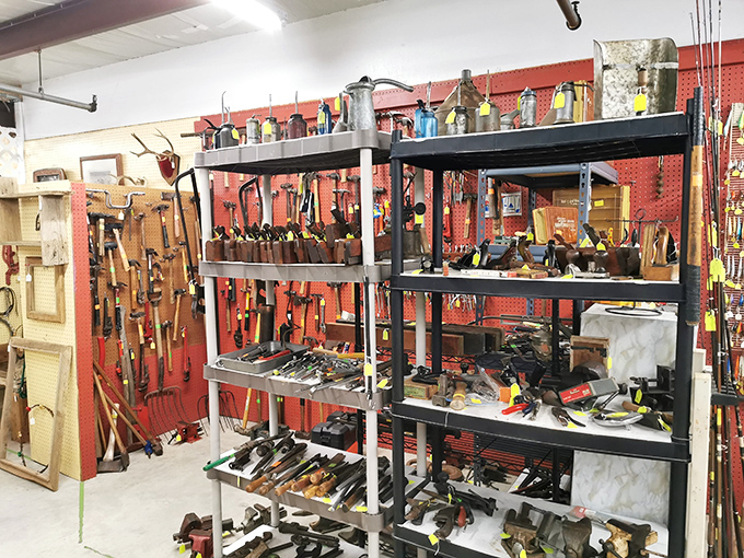 Tools that built a nation, displayed with reverence. Your grandfather would recognize every one and tell you how to use them properly.