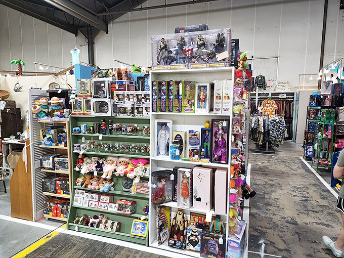 Toys and collectibles from childhoods past&mdash;where adults point excitedly and say, "I had that!" while reaching for their wallets.