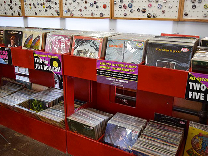 Vinyl heaven for music lovers. Two for five dollars? My wallet and my turntable are having very different reactions right now.