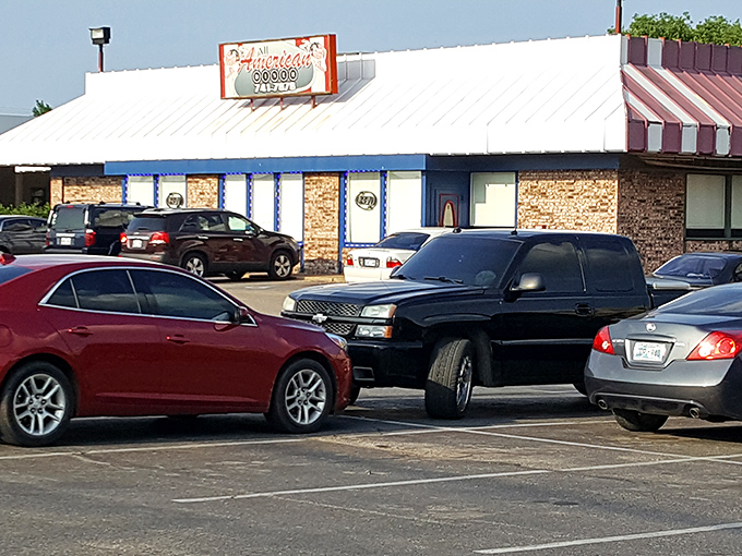 Red, white, and deliciously blue. All American Diner wears patriotism on its sleeve and comfort food in its heart.