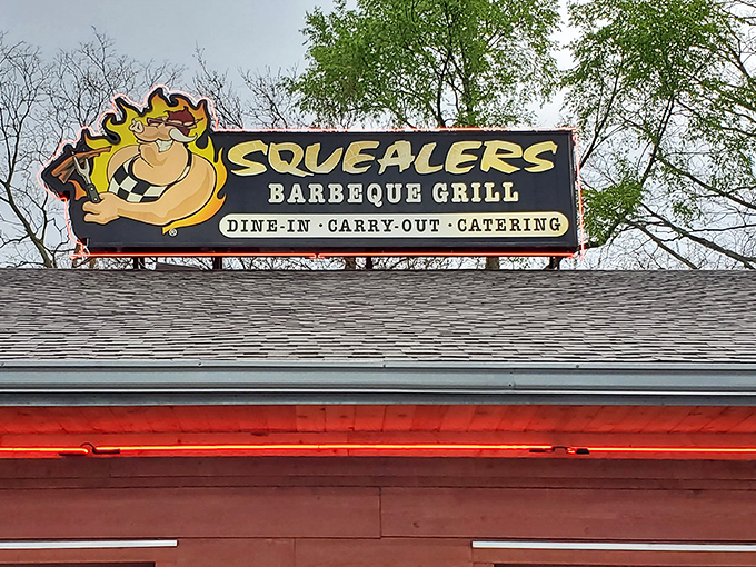 Squealers' happy pig mascot knows something you don't yet&mdash;this place understands pork on a spiritual level.