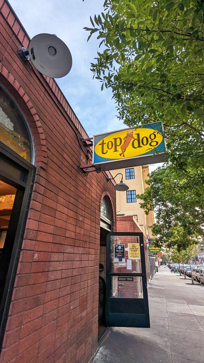 Top Dog's unassuming brick storefront hides Berkeley's worst-kept secret: the Bay Area's most addictive late-night dogs.