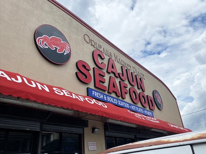 That crab logo is practically winking at you, promising seafood secrets only Louisiana locals usually know.