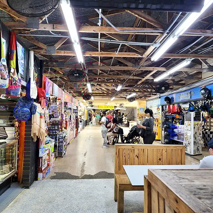 Inside Daytona's market, the wide aisles and organized chaos create a treasure hunter's paradise that feels like its own zip code.