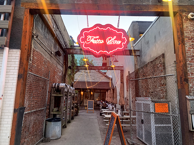 Fette Sau: String lights illuminate communal tables where strangers become friends over the universal language of perfect brisket.