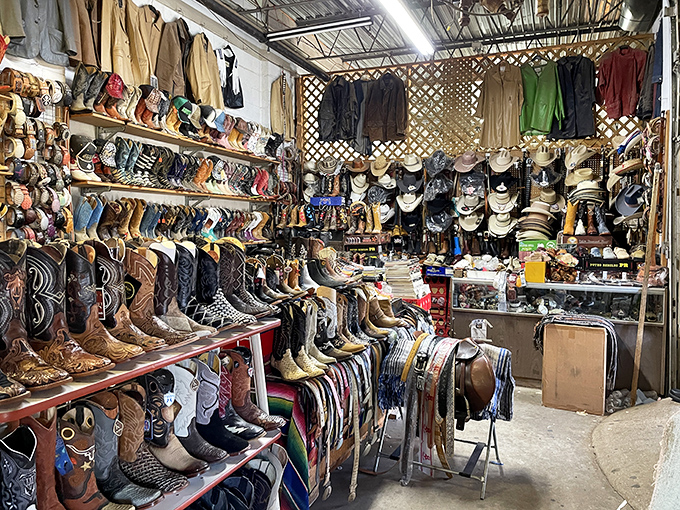 Old Paris Flea Market: Where brooms, belts, and unexpected bargains line corridors like a retail Hogwarts.