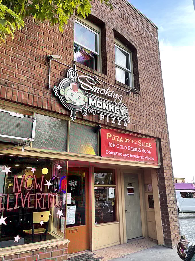 That cheeky monkey knows something you don't&mdash;this pizza will make you question your previous life choices.