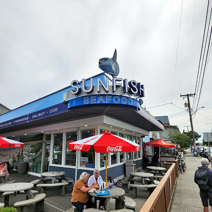 The giant fish on the roof isn't just cute &ndash; it's a promise of the ocean treasures waiting inside this neighborhood favorite.