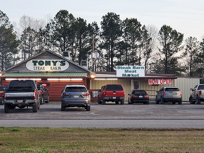 Tony's Steak Barn: Where "Steak Barn" isn't just a name but a literal description &ndash; and proof that sometimes the most honest advertising delivers the best results.