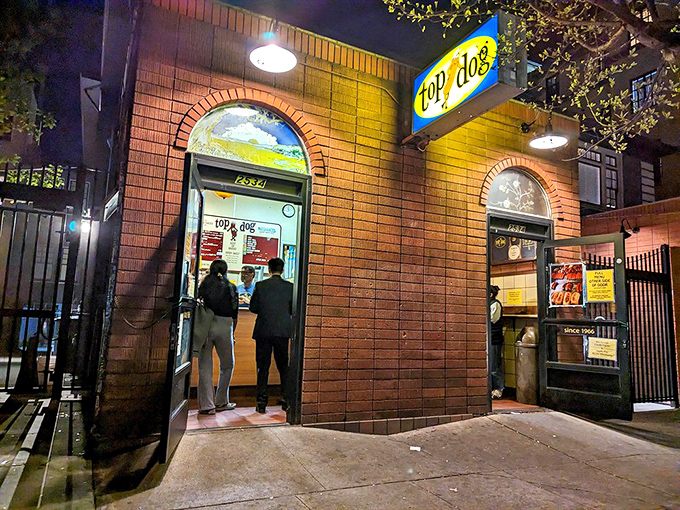This modest facade conceals decades of hot dog history that's fueled countless college all-nighters and post-bar cravings.