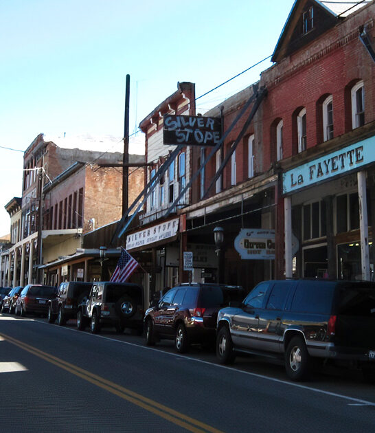 historic town postcard nevada ftr