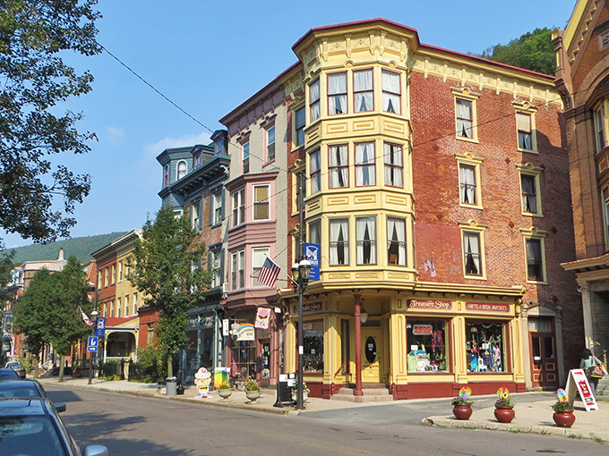 Broadway in Jim Thorpe looks like a movie set where Americana comes to life. Those tree-lined streets practically beg you to saunter down them with an ice cream cone. 