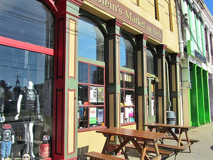 Step into a time warp! Stein's Market and Deli looks like it was plucked straight from a New York street corner circa 1950. 