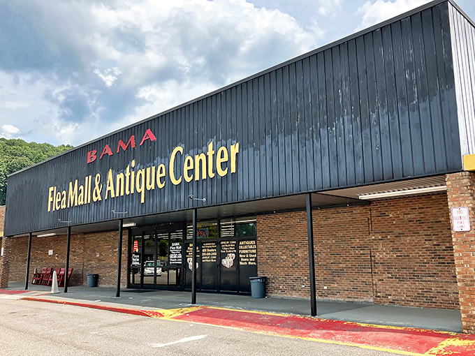 The unassuming exterior of Bama Flea Mall belies the wonderland within&mdash;like finding a treasure chest disguised as a shoebox. Pure Alabama magic awaits! 