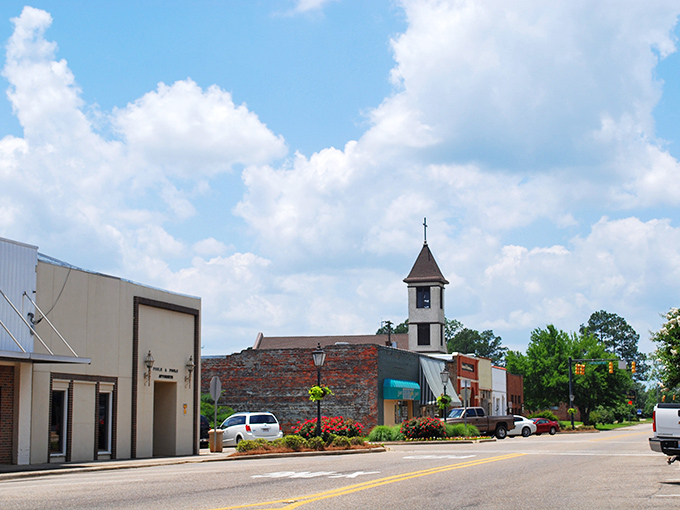 Greenville's historic courthouse stands proud with its distinctive copper dome, like a Southern gentleman tipping his hat to welcome hungry visitors.