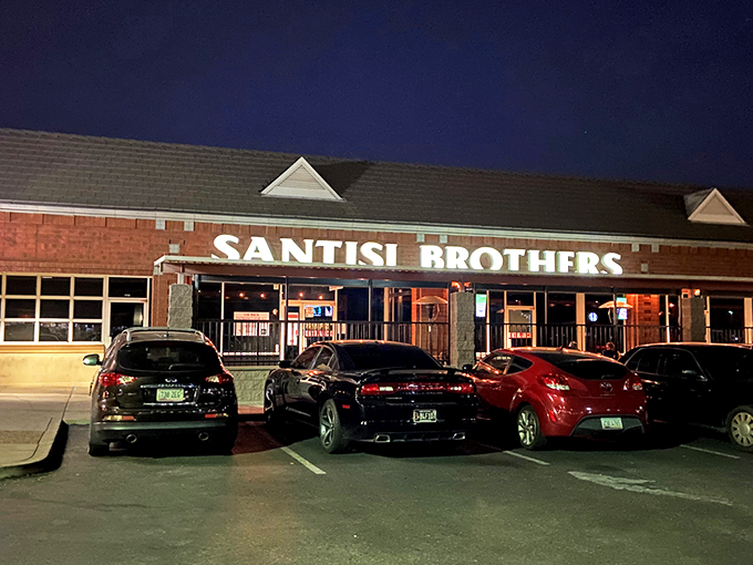 The unassuming exterior of Santisi Brothers – proof that the best culinary treasures often hide in plain sight, waiting for hungry explorers.
