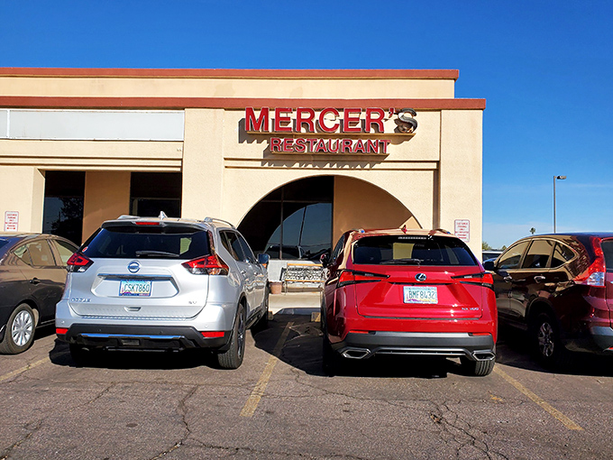 Unassuming on the outside, extraordinary on the inside &ndash; Mercer's Restaurant sits quietly in a Peoria strip mall, hiding its culinary treasures like a delicious secret.