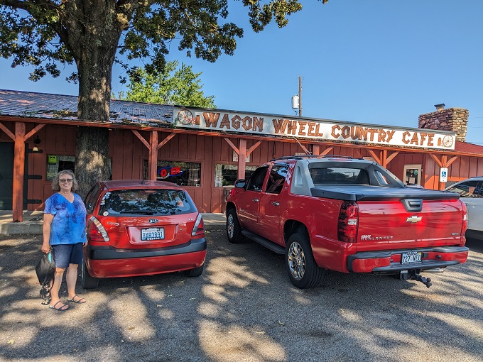 Welcome to the Wagon Wheel, where time stands still and biscuits rise to heavenly heights. This rustic facade promises comfort food that'll make your heart sing and your belt buckle groan.