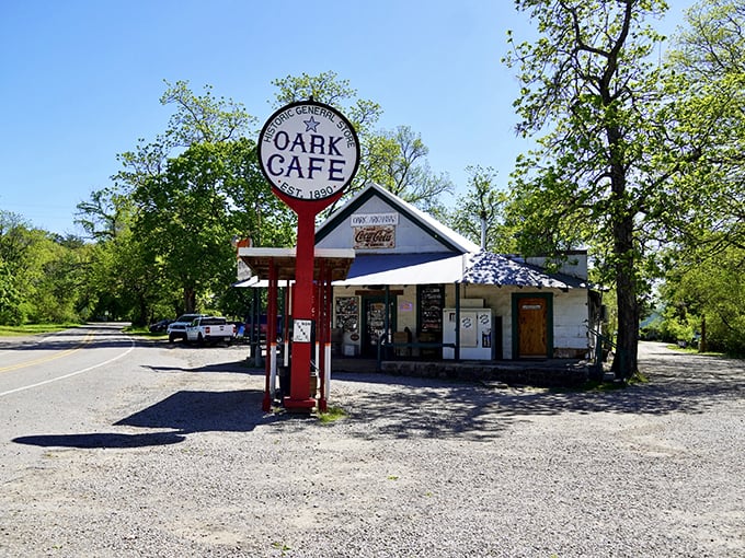 The pilgrimage begins here &ndash; a humble white building with a vintage Oark Cafe sign that's drawn road-trippers and hungry adventurers for generations.
