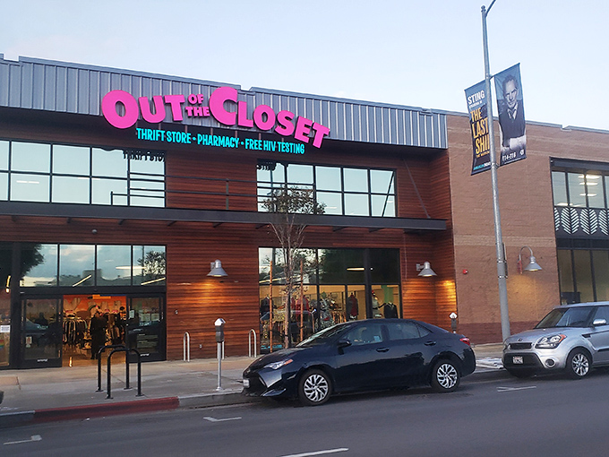 The iconic pink sign beckons treasure hunters to this Hollywood Boulevard gem, where thrifting meets healthcare in an only-in-LA combination. 
