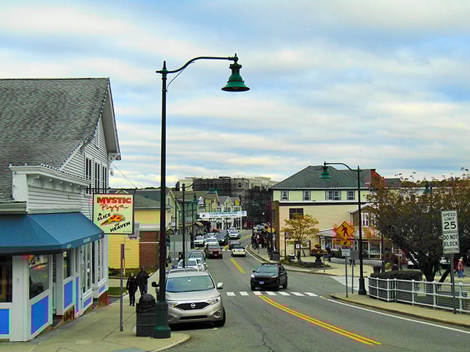 Downtown Mystic welcomes you with classic New England charm, where historic brick buildings house treasures waiting to be discovered around every corner.