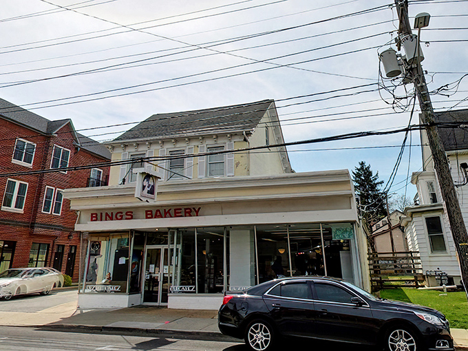 The unassuming storefront of Bing's Bakery stands like a sweet sentinel on Newark's Main Street, promising sugary treasures within its historic walls.