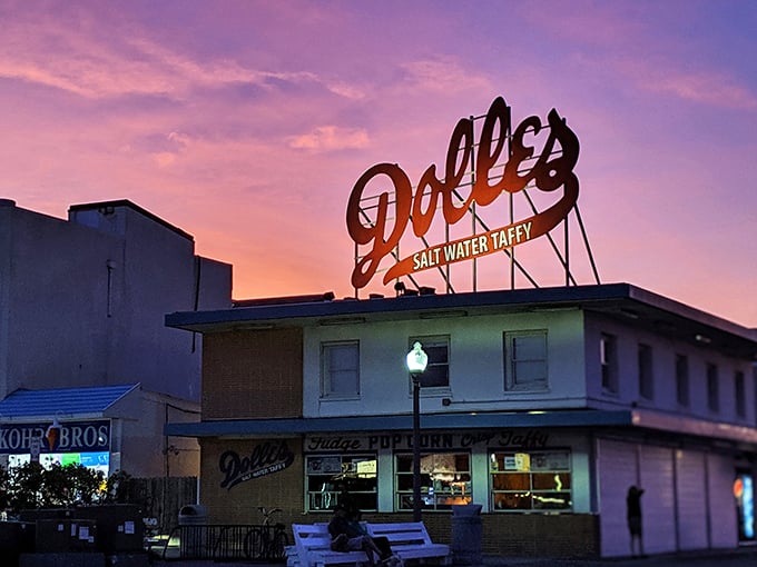 That iconic orange script against the blue sky announces your arrival at sweet paradise. Dolle's has been beckoning beach-goers to indulge for generations.