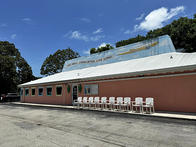 "Laugh Often, Live Long" isn't just a motto painted on this coral-colored sanctuary&mdash;it's the promise Mrs. Mac's Kitchen delivers with every Key lime bite.