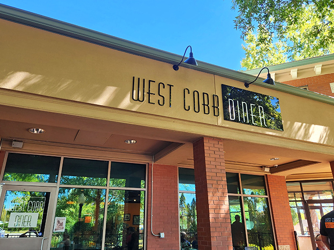 The welcoming facade of West Cobb Diner beckons hungry travelers with its understated charm. This Marietta gem proves that extraordinary food often hides in plain sight.