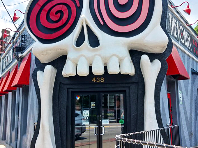 Enter if you dare! The Vortex's iconic skull entrance in Little Five Points isn't just photogenic&mdash;it's your portal to Atlanta's most deliciously rebellious dining experience.