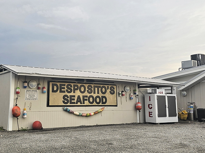 The unassuming white building with that bold red sign might fool you, but locals know&mdash;seafood paradise awaits inside this coastal gem.