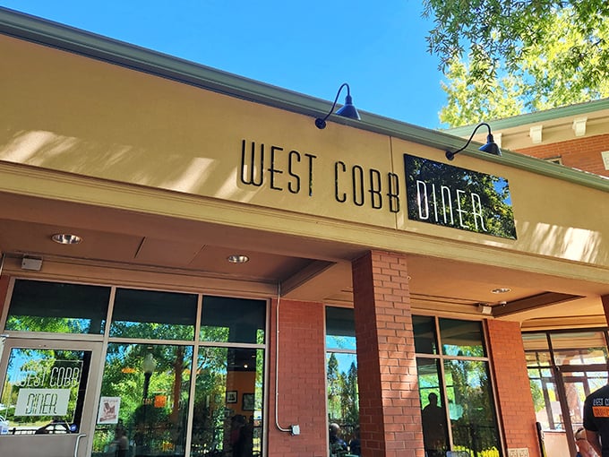 The welcoming facade of West Cobb Diner beckons hungry travelers with its understated charm. This Marietta gem proves that extraordinary food often hides in plain sight.