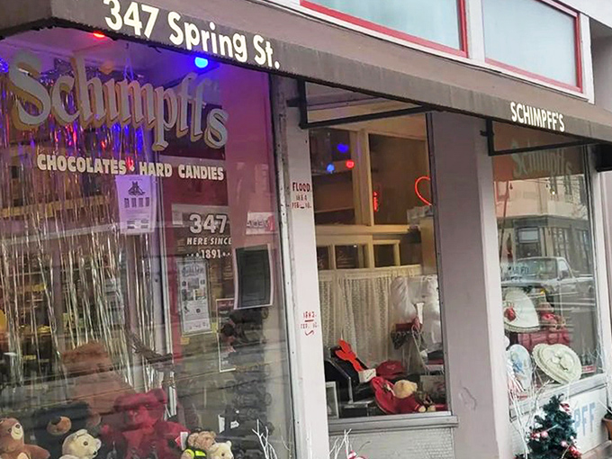 The storefront that time forgot! Schimpff's has been tempting sweet tooths on Jeffersonville's main drag since Chester Arthur was president. 