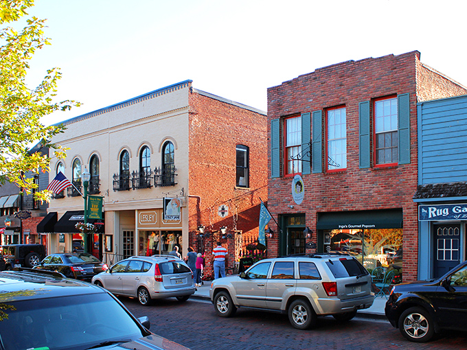 Brick streets and storefronts that whisper "slow down" - Zionsville's Main Street looks like a movie set where people actually live and shop.