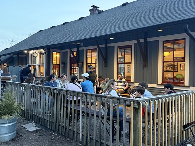 The blue-gray clapboard exterior of BRICS feels like discovering a secret clubhouse where happiness is served by the scoop.