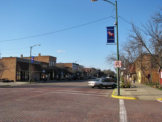 Brick streets that whisper history! Lindsborg's main drag feels like a European postcard that somehow landed in the Kansas heartland.