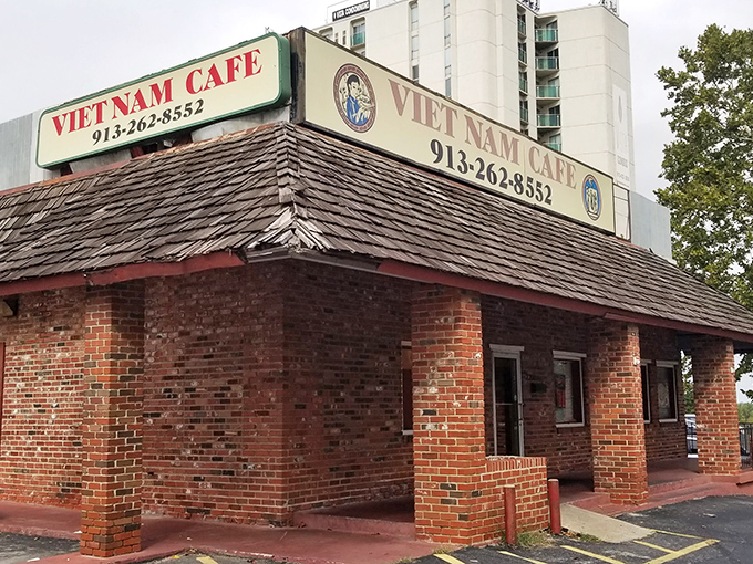 The unassuming brick exterior of Vietnam Cafe 39 hides culinary treasures within&mdash;proof that the best food experiences often come in modest packages.
